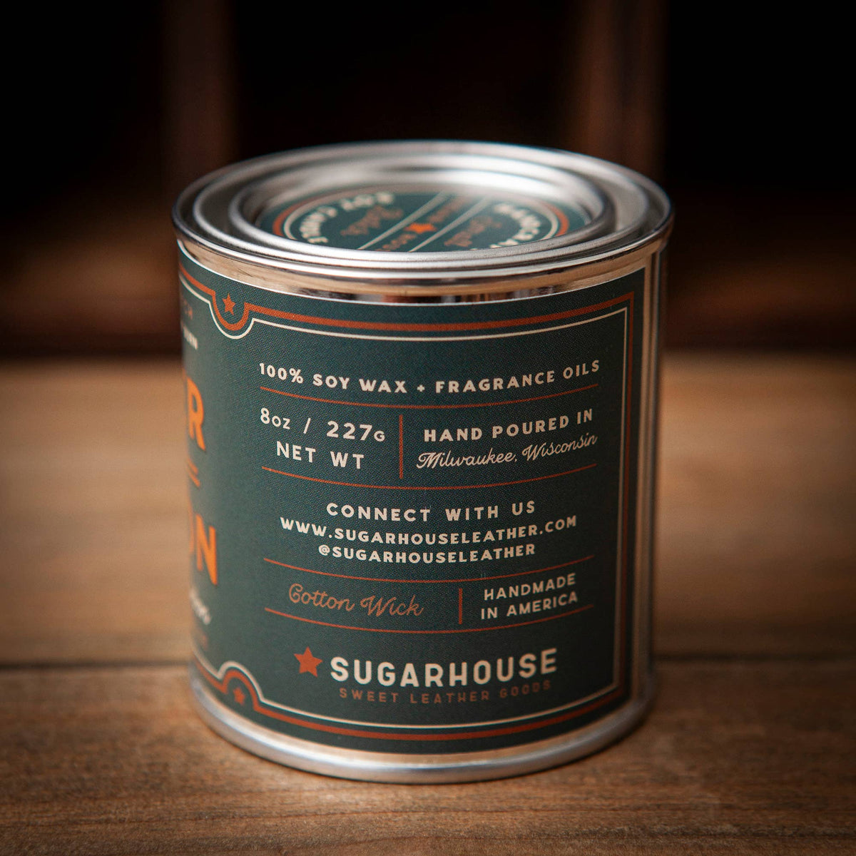 Leather & Bourbon Soy Paint Can Candle – WaskaVillage