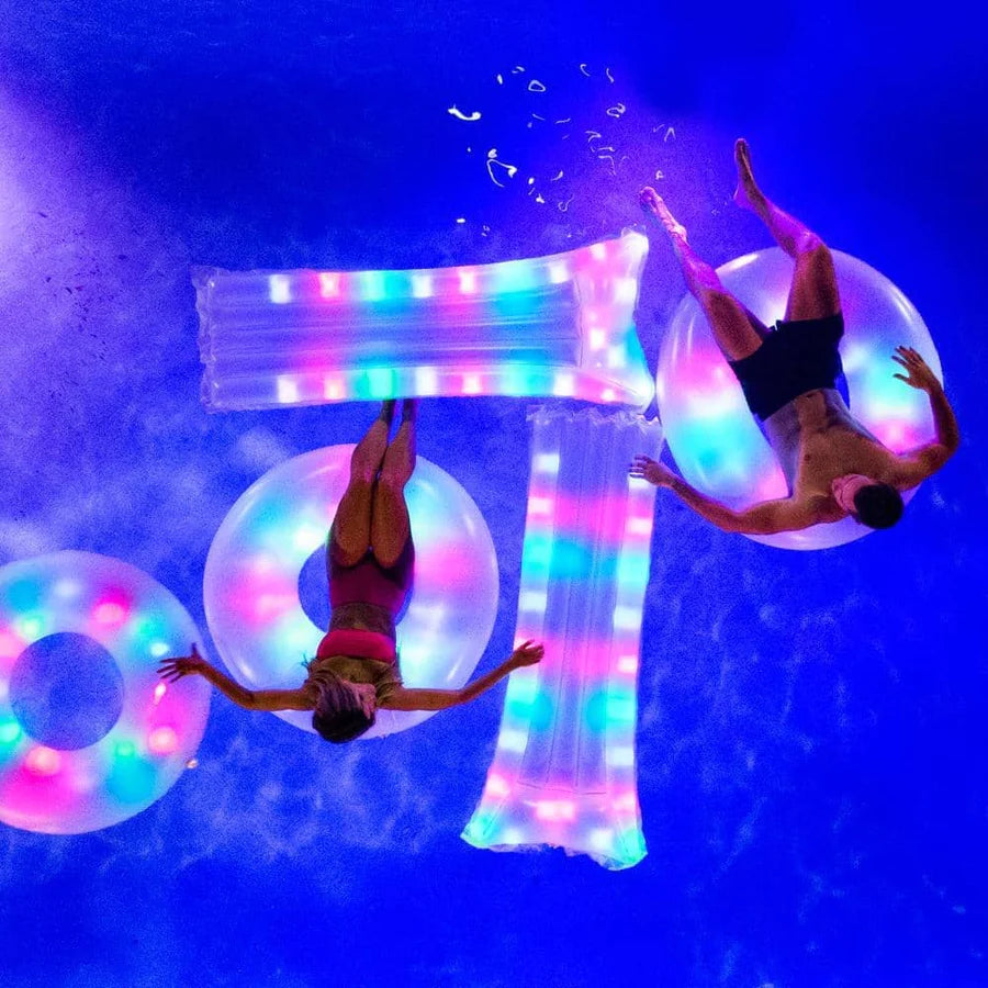 Inflatable Pillow Pool Raft Illuminated LED – WaskaVillage