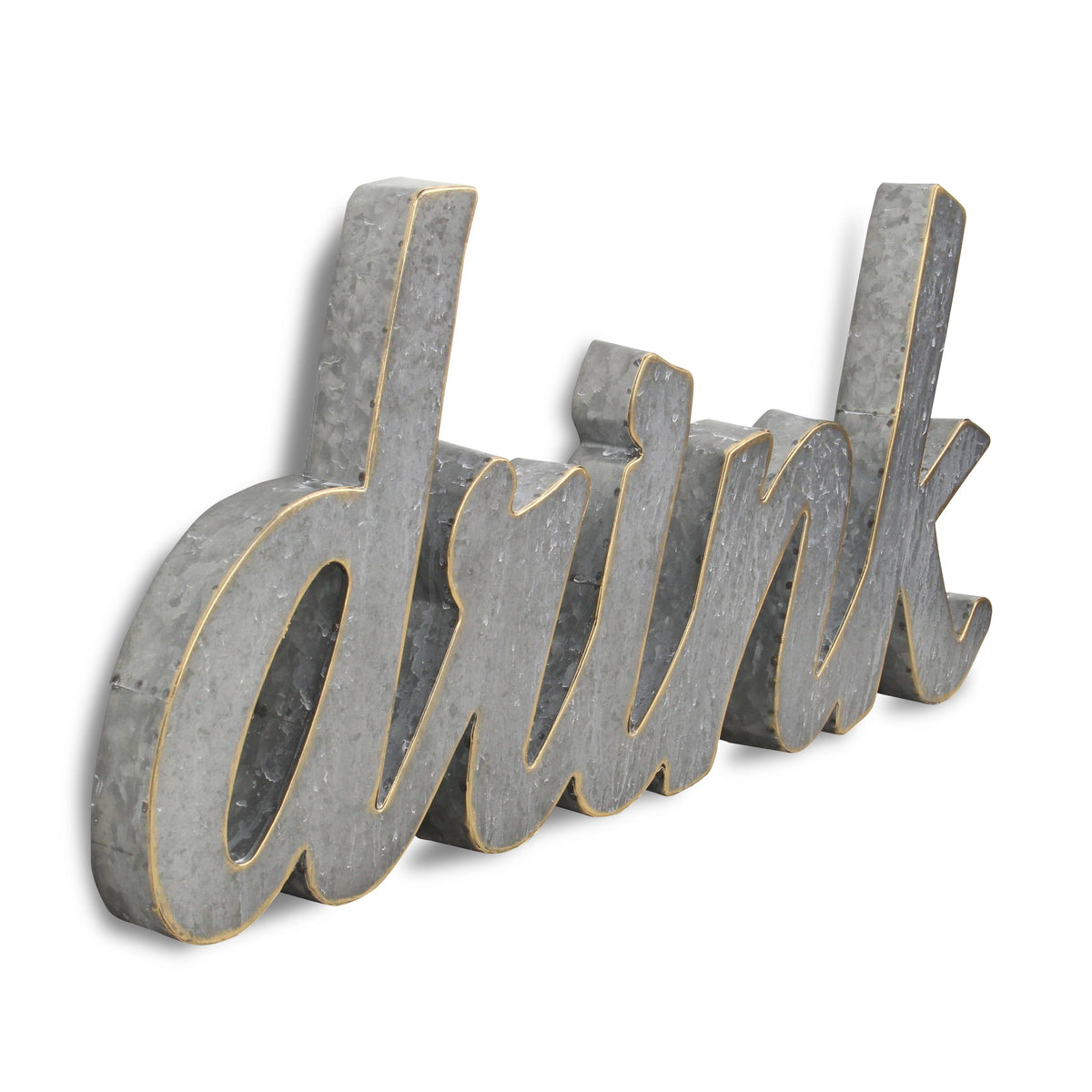 Metal "Drink" Sign In Cursive – WaskaVillage